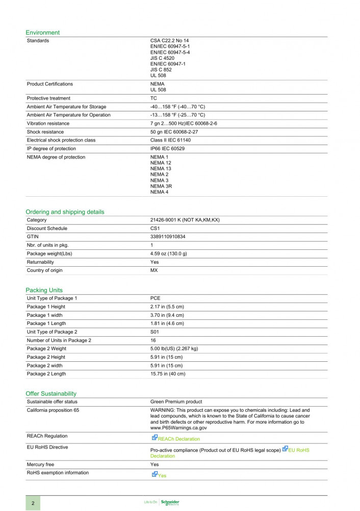 9001KR1RH13 technical document page 2