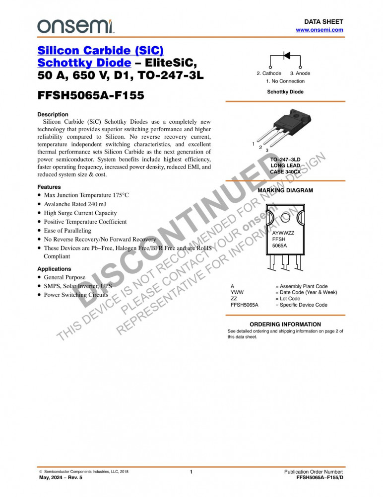 FFSH5065A-F155 datasheet page 1