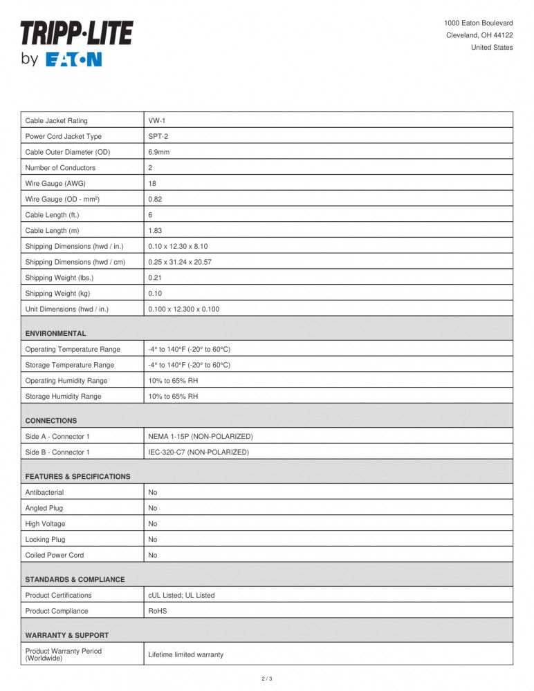 EATON P012-006 document page 2