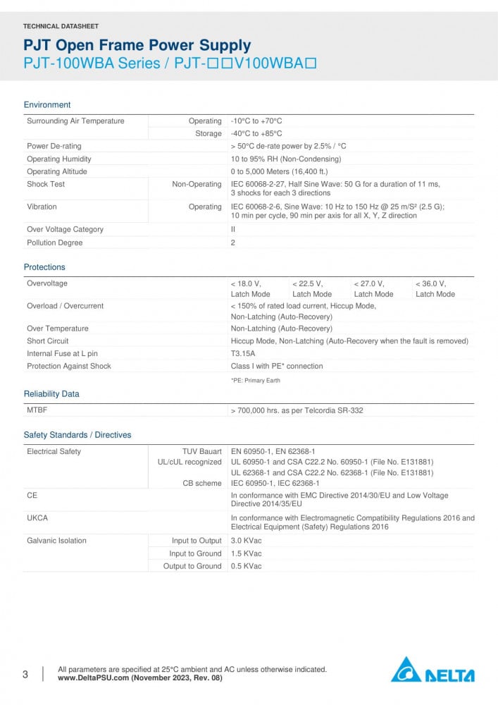 PJT-15V100WBAA datasheet page 3