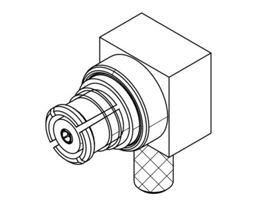 MCX Plug, Right-Angle, Crimp, RG-178, Die Cast Body, Nickel (Ni) Plated, 50 Ohms