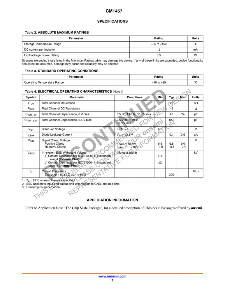 CM1457 datasheet page 3