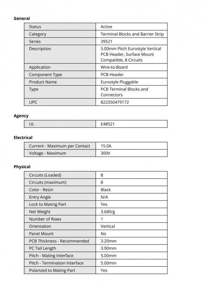 Molex 395214008 technical document page 2