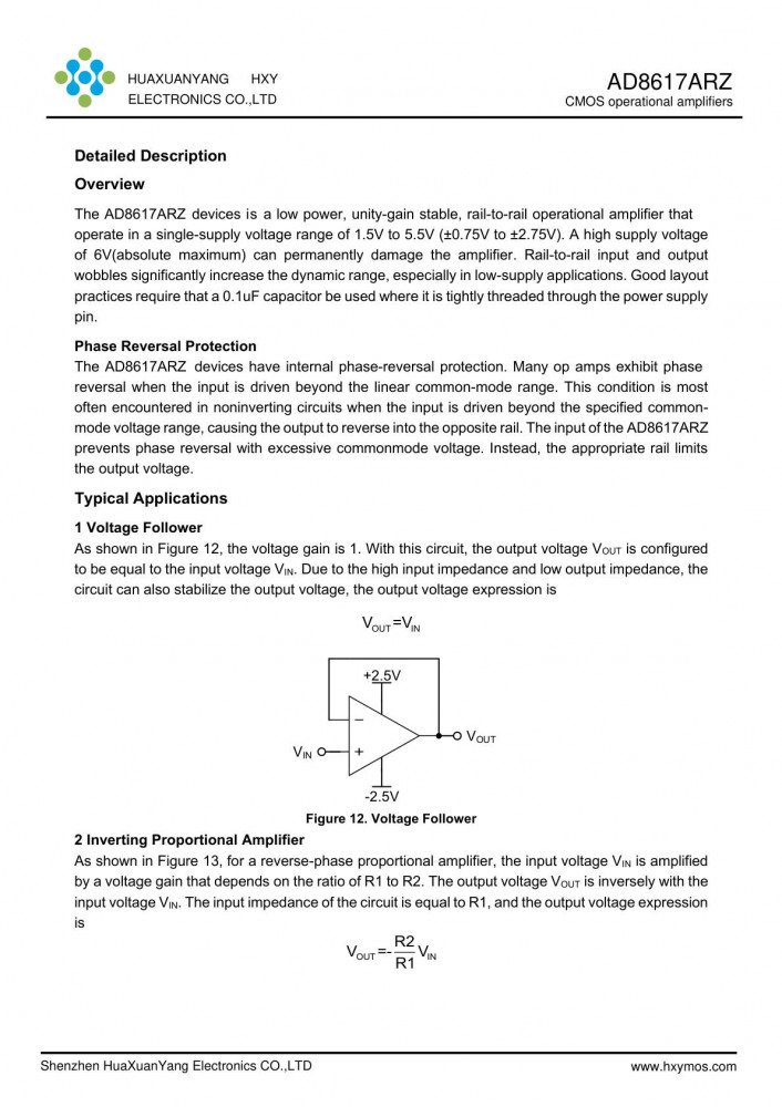AD8617ARZ-HXY technical document page 8