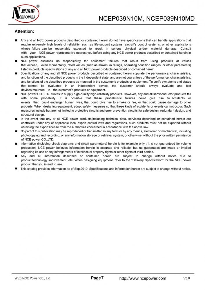 NCEP039N10M datasheet page 7