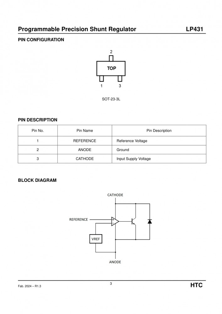 LP431GCSF datasheet page 3