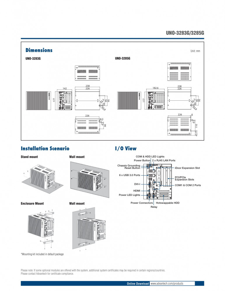 UNO-3285G product document, page 2