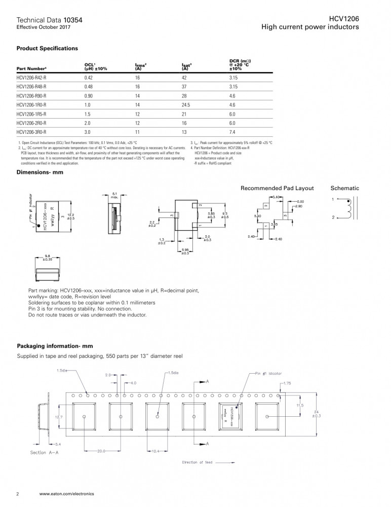 EATON HCV1206 datasheet page 2