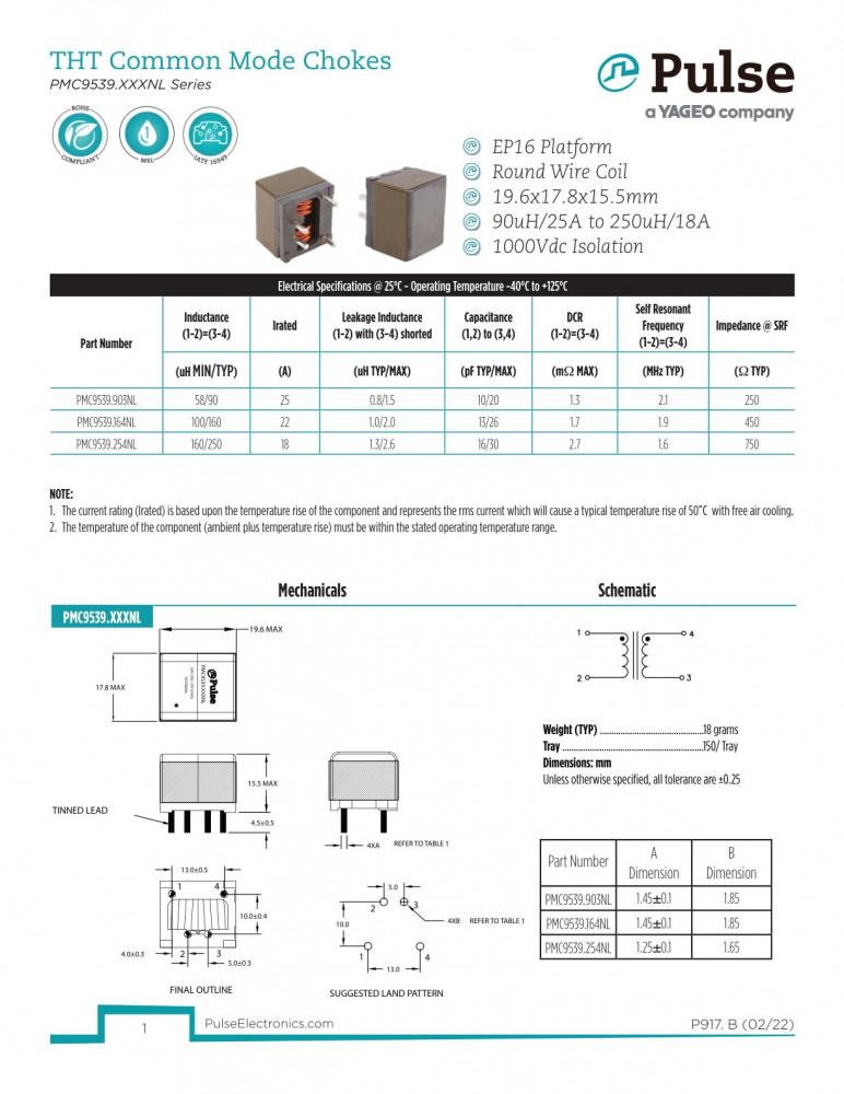 PMC9539 series technical document page 1