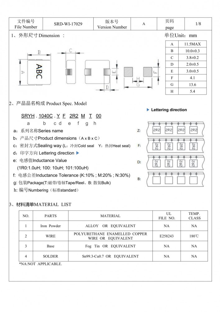 SOREDE specification page 3