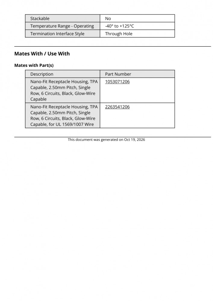 Molex Nano-Fit product specification, page image 4