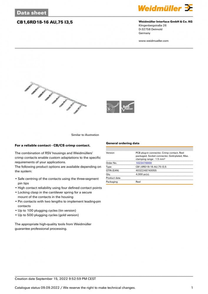 WEIDMULLER 1023470000 product document page 1