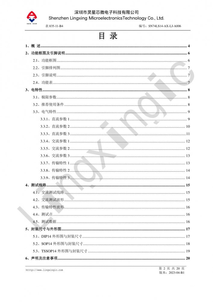 SN74LS14DR(LX) datasheet page 2