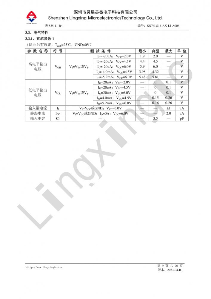 SN74LS14DR(LX) datasheet page 9