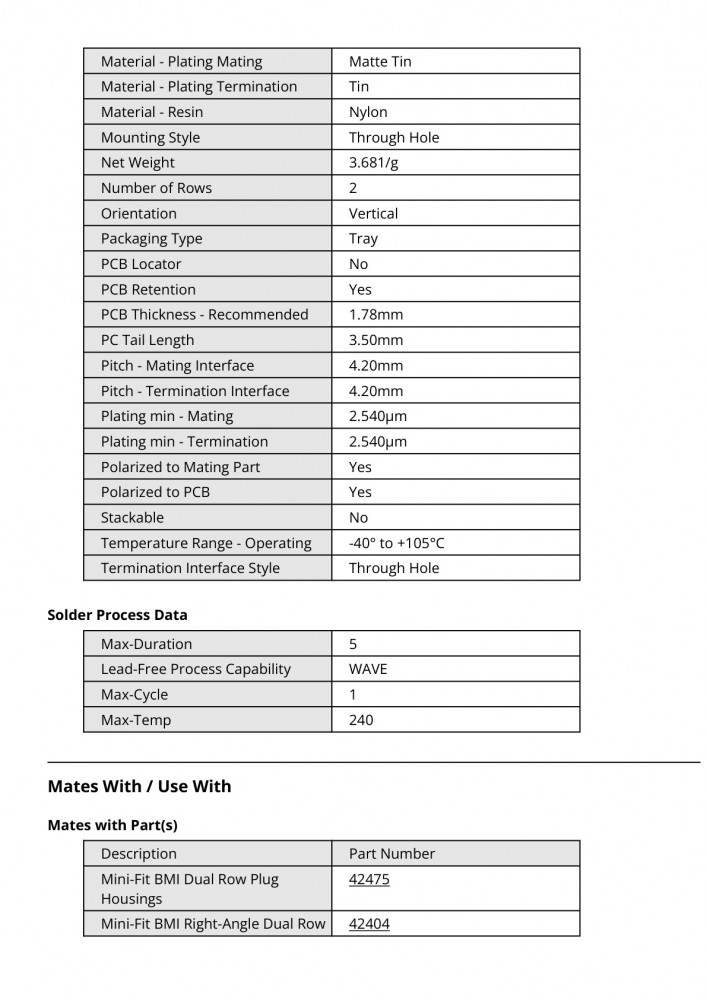 Molex MINI-FIT JR. specification page 3