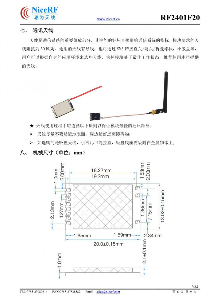 RF2401F20 datasheet page 6