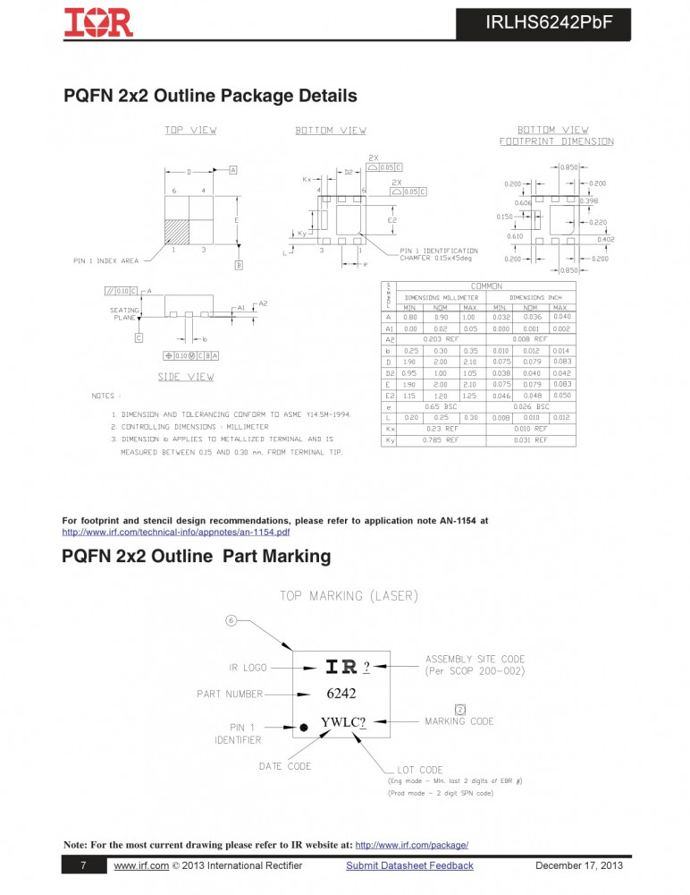 IRLHS6242TRPBF datasheet page 7