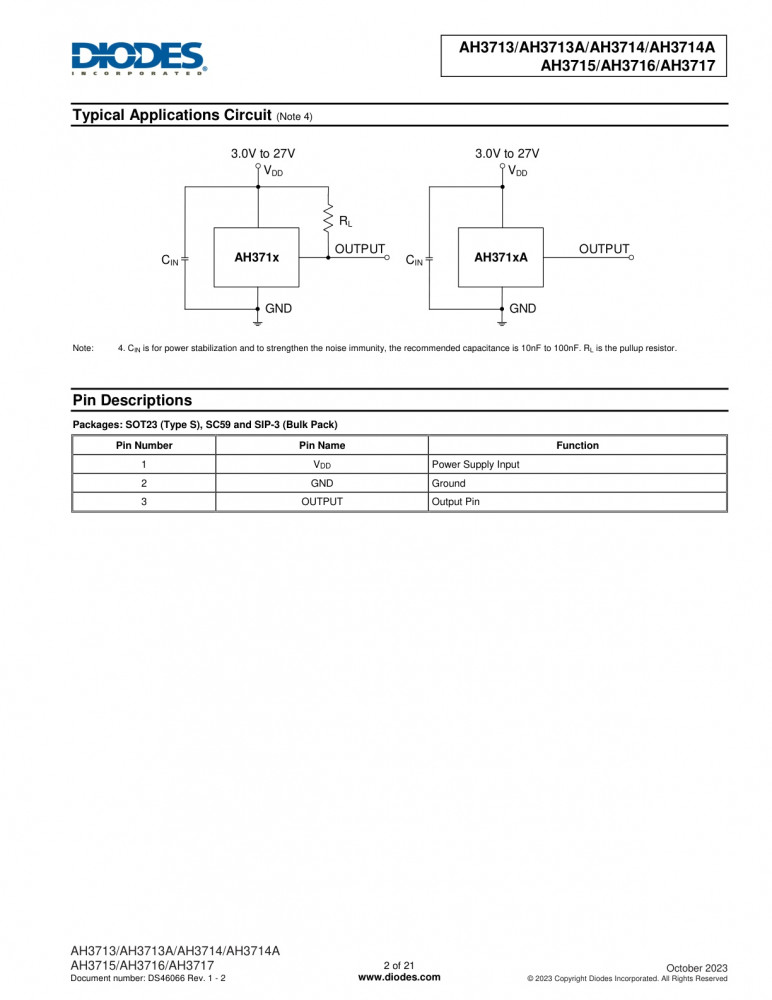 AH3716 datasheet page 2