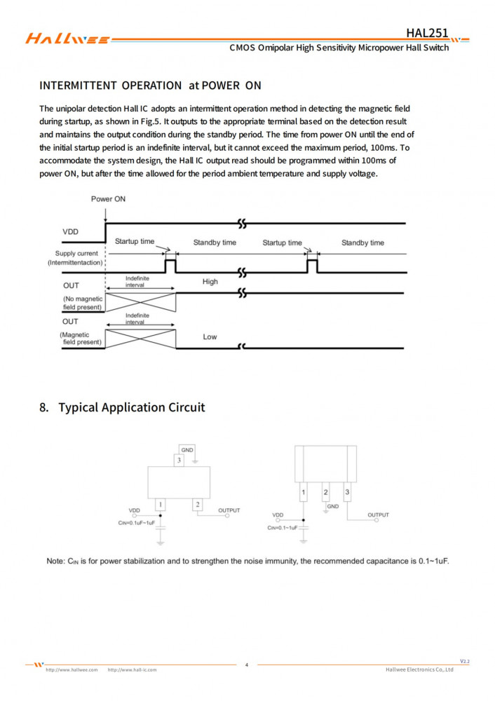 HAL251UA technical document page 4