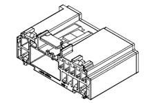 2.54mm Pitch, H-DAC 64 High Density Automotive Header, Dual Row, Right-Angle, 20 Circuits, Polarization Option 1, Gray, Tube