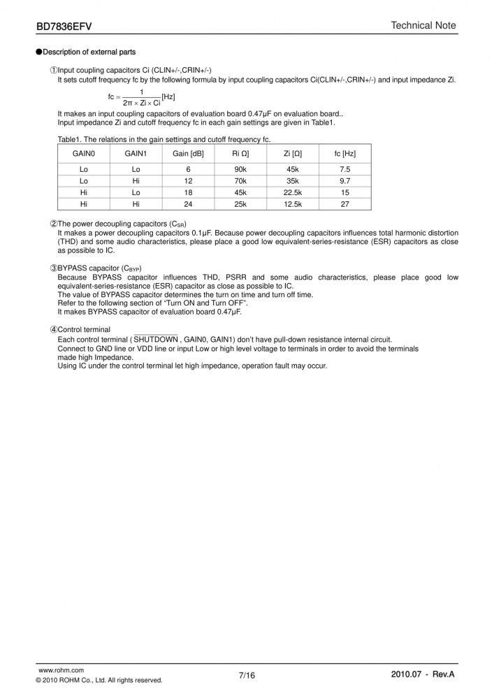 BD7836EFV-E2 datasheet page 7