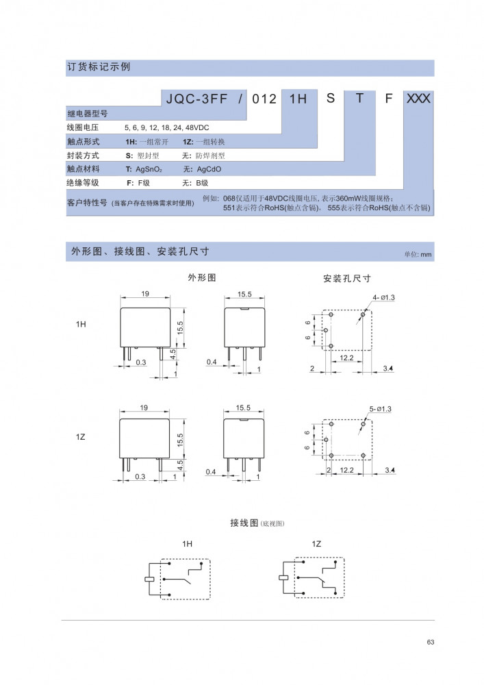 JQC-3FF HF3FF relay datasheet page 2