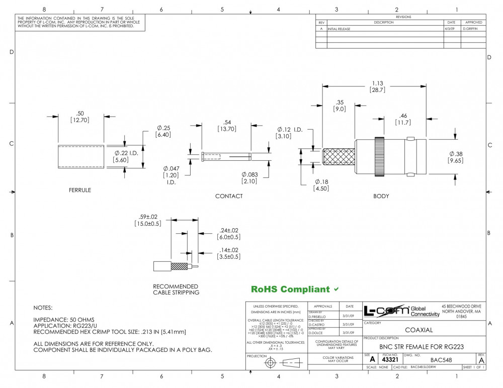L-com BAC548 technical document preview
