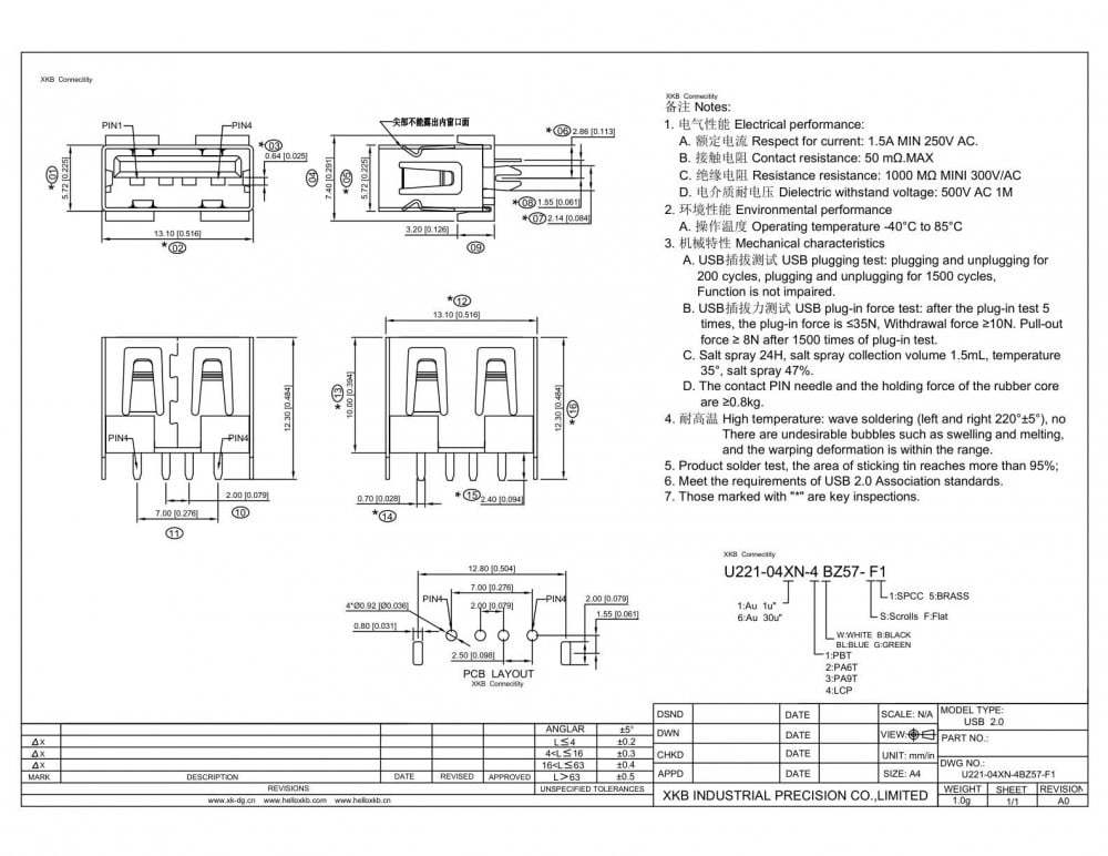 U221-041N-1BZ57-F1 technical drawing and specification page