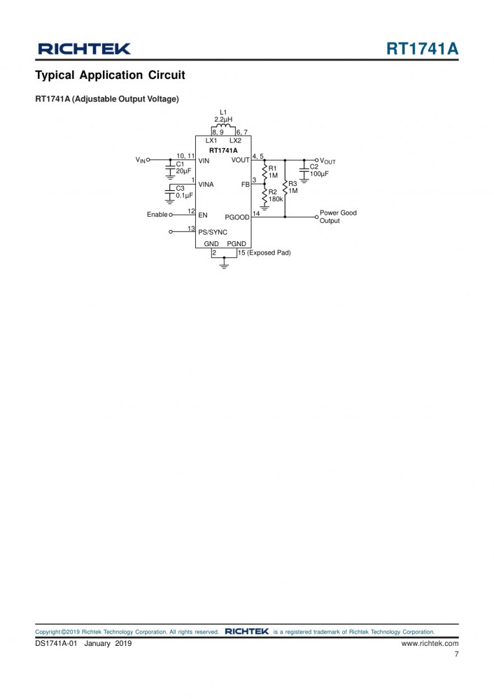RT1741A datasheet page 7
