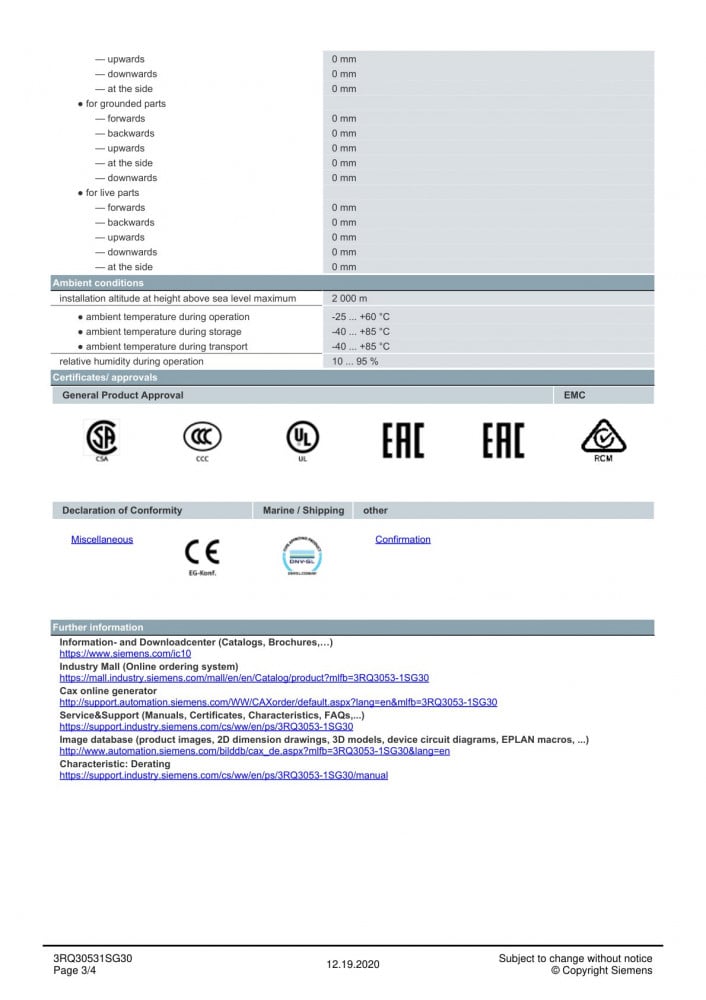 SIEMENS 3RQ30531SG30 technical document page 3