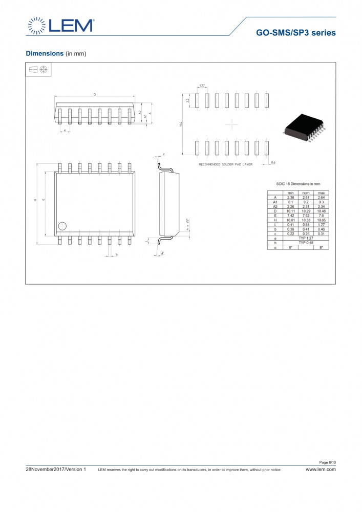 LEM GO-SMS/SP3 datasheet page 8