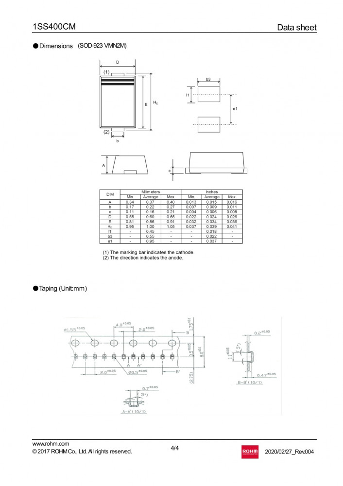 1SS400CMT2R datasheet page 4