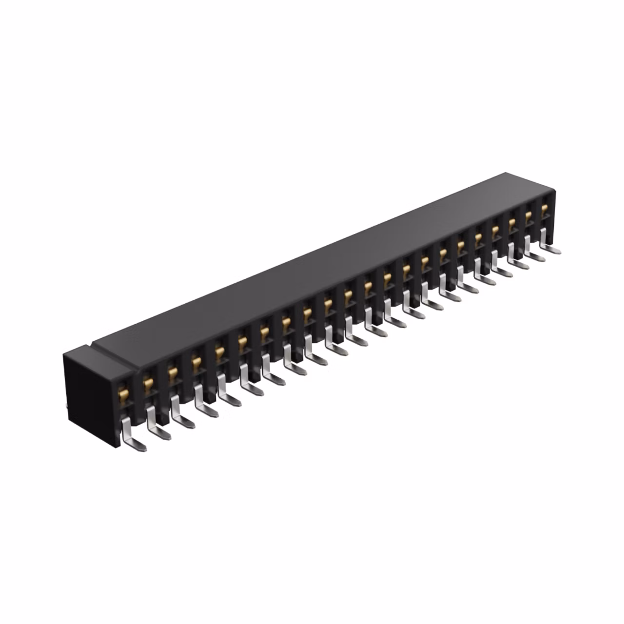 Milli-Grid Receptacle, Surface Mount, Side Entry, 0.38µm Gold (Au) Plating, 44 Circuits, with Pegs, Lead-Free, Tube