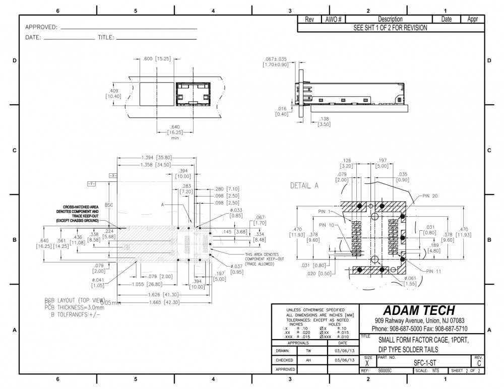 SFC-1-ST mechanical drawing, page 2