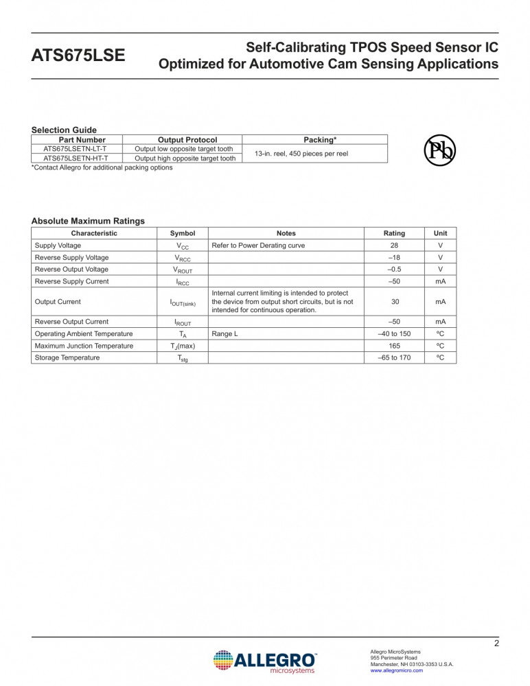 ATS675 datasheet page 2