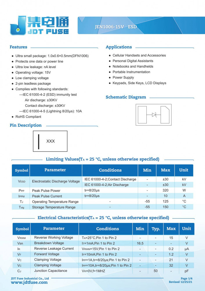 JEN1006-15V datasheet page 2