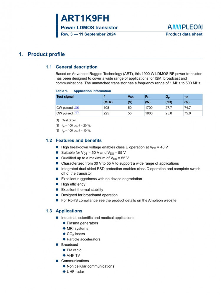 ART1K9FH datasheet page 1