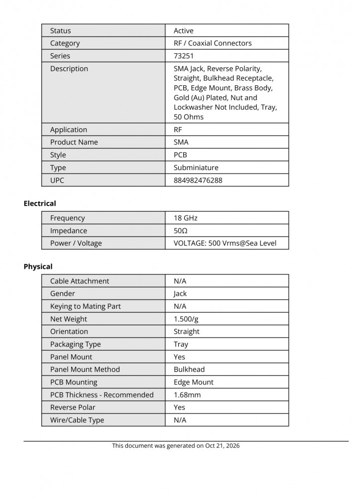 MOLEX 732513150 technical document image, page 2