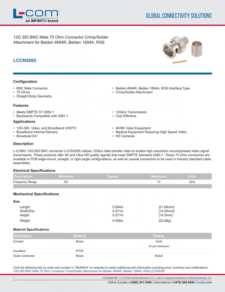 LCCN3095 technical document page 1