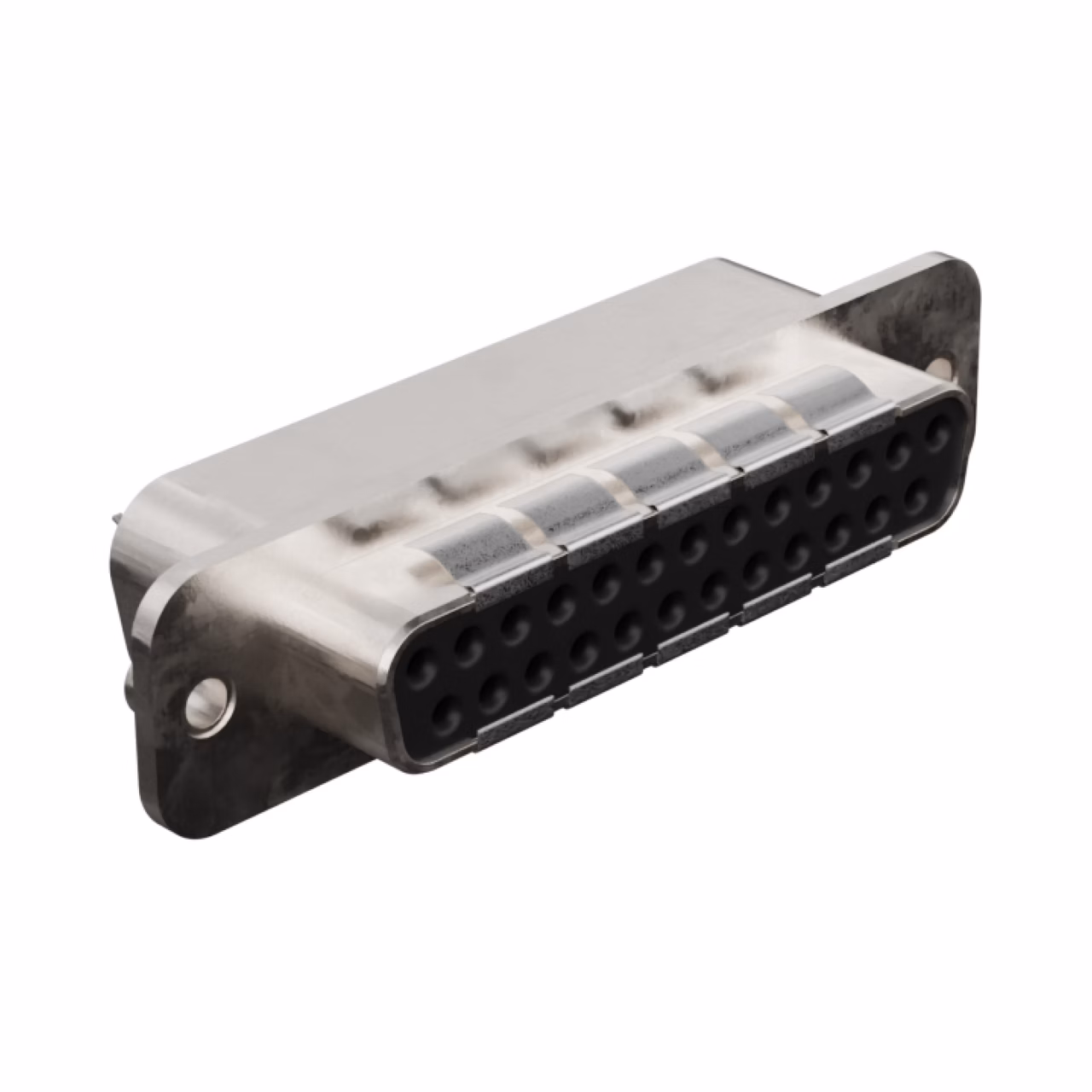 Standard-Density EMI Filtered D-Sub Connector, Female, Straight, PCB Through Hole, 4000pF Pi, Locking Inserts, RoHS, 25 Circuits for sale