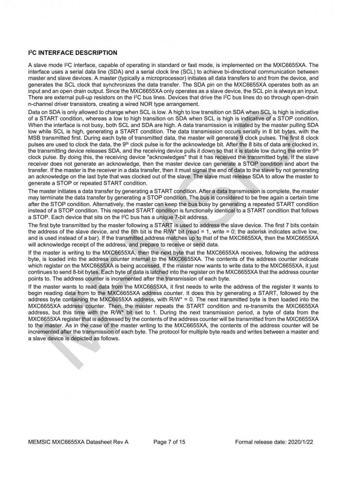 MXC6655XA datasheet page 7