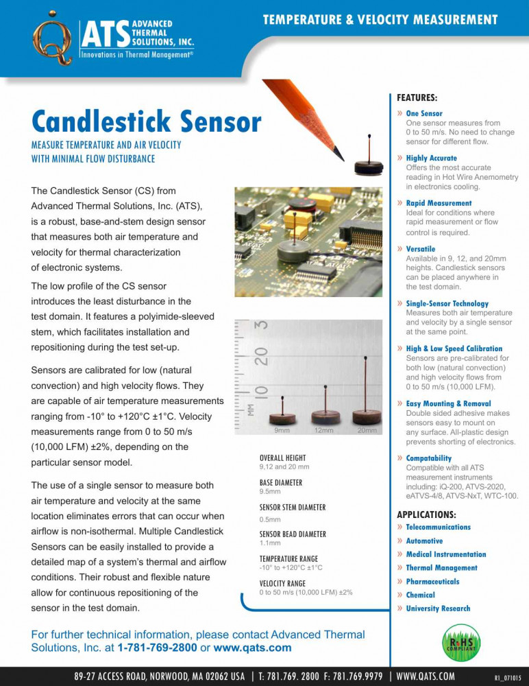 Candlestick Sensor technical document image, page 1