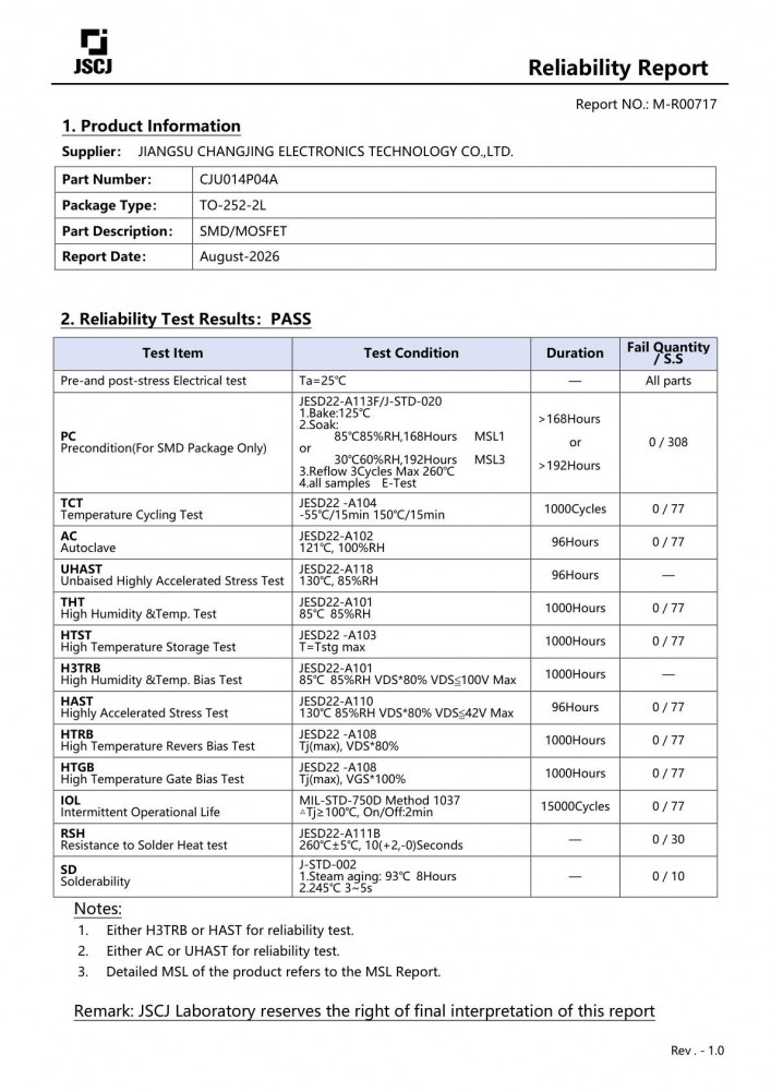 CJU014P04A technical document page