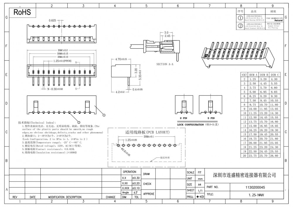 Liansheng 1130200045 product documentation