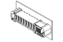 EXTreme Ten60Power Vertical Receptacle without Guides, 1 DC Power Circuit, Press Fit Tail