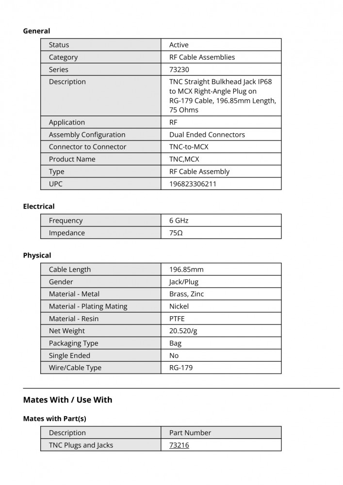 MOLEX 897622273 technical drawing, page 2