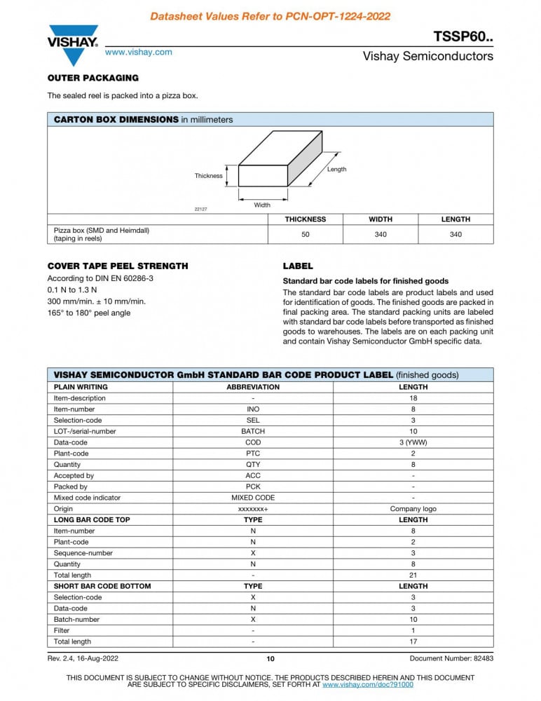 TSSP6038TT datasheet page 10
