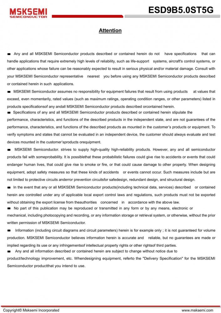 ESD9B5.0ST5G datasheet page 7