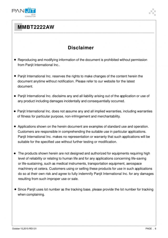 MMBT2222AW datasheet page 6