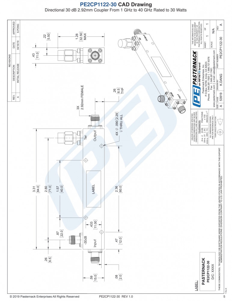 PE2CP1122-30 datasheet page 5